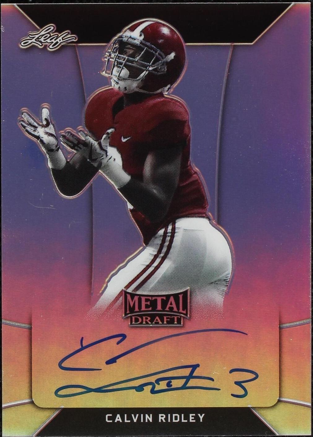 2018 Leaf Metal Draft - Calvin Ridley #BA-CR1 (AU, RC) for sale online ...
