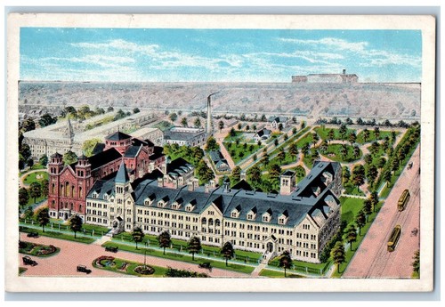 Milwaukee Wisconsin WI Postcard St. Joseph's Convent Bird's Eye View ...