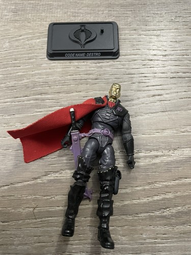 GI Joe 25th Anniversary Iron Grenadier DESTRO 3.75 Figure Gold Face ...