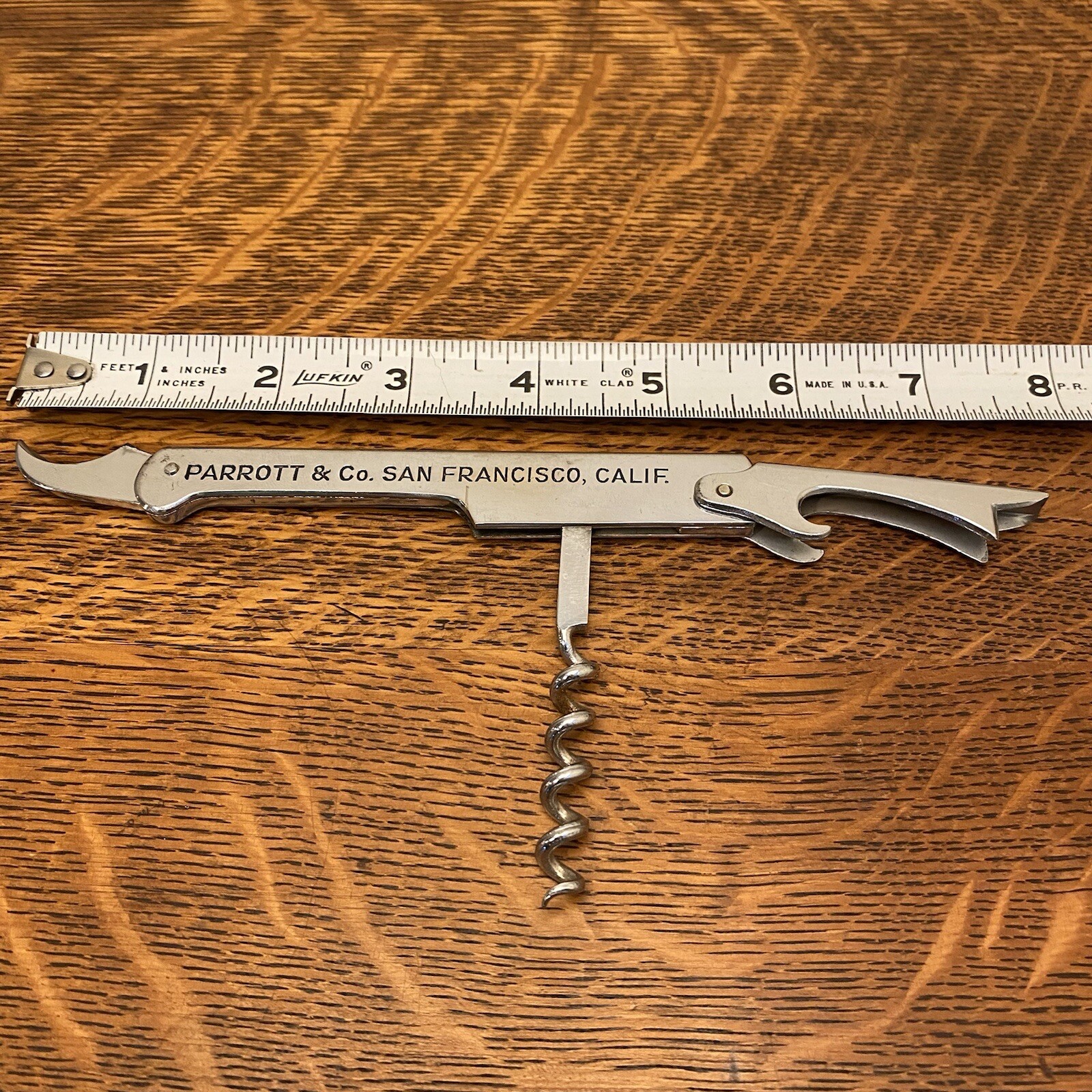 VTG LOUIS M MARTINI PARROTT & CO CORKSCREW WINE BOTTLE OPENER FARM ...