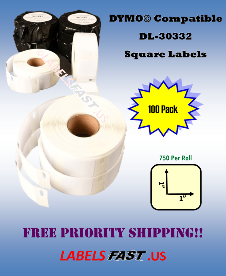 White 30332 Square Labels Dymo® LabelWriter® 4XL Rolls Twin Turbo 450 ...