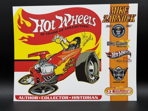2018 Hot Wheels Signed MIKE ZARNOCK Convention E SHEET Poster Hot Rod ...
