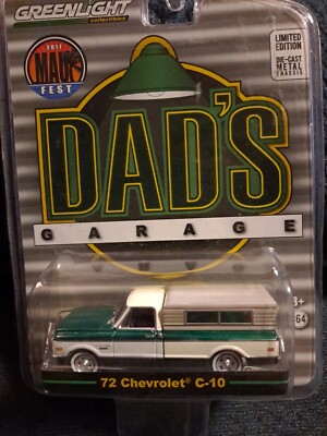 Greenlight Maui fest 1972 Chevrolet C10 Dads Garage green machine chase ...