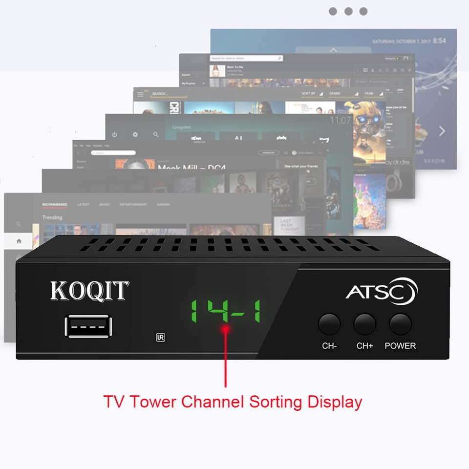 Free HD Atsc Digital Converter Box Clear QAM TV Tuner Receiver USB ...