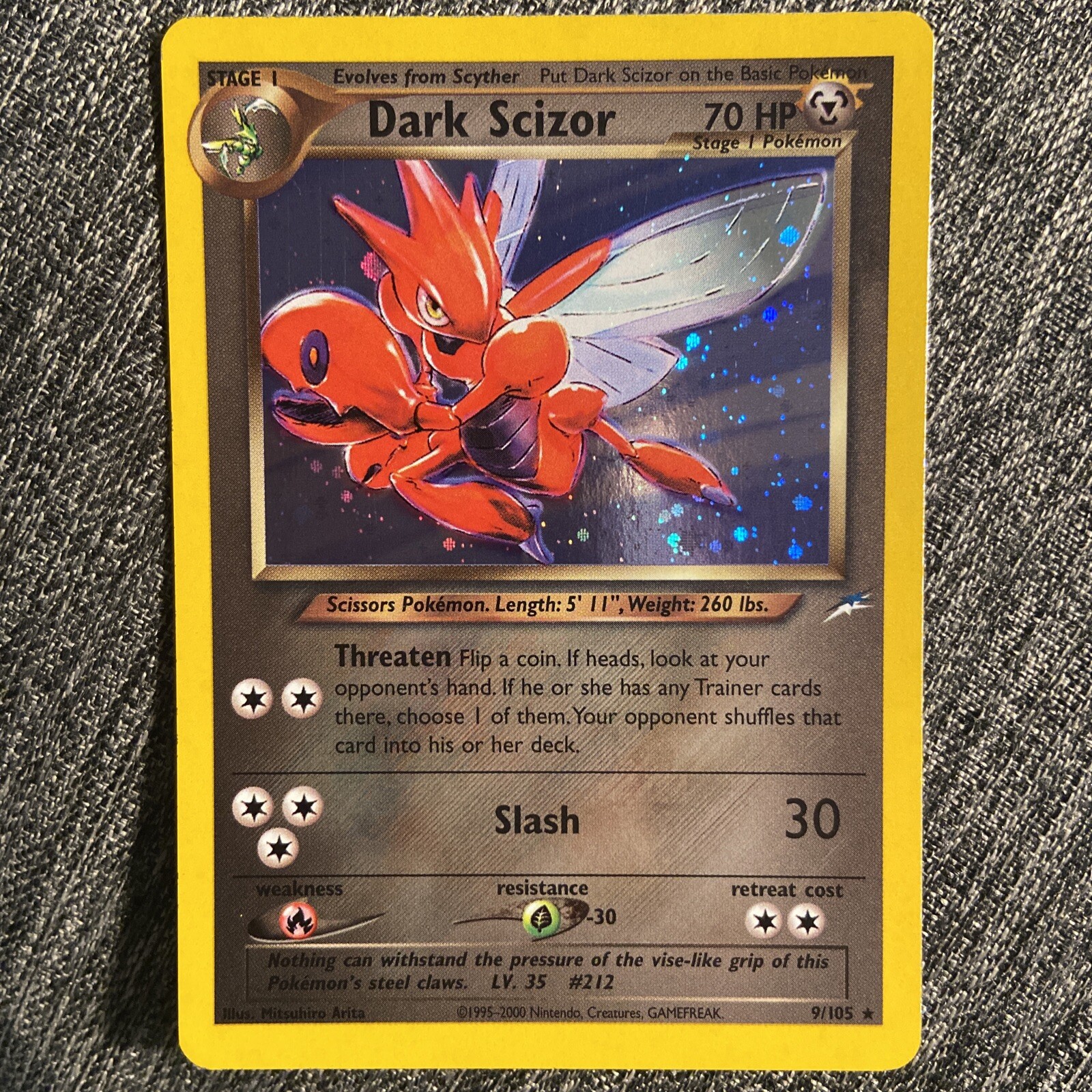 Pokémon TCG Dark Scizor Neo Destiny 9 Holo Unlimited Holo Rare for sale ...