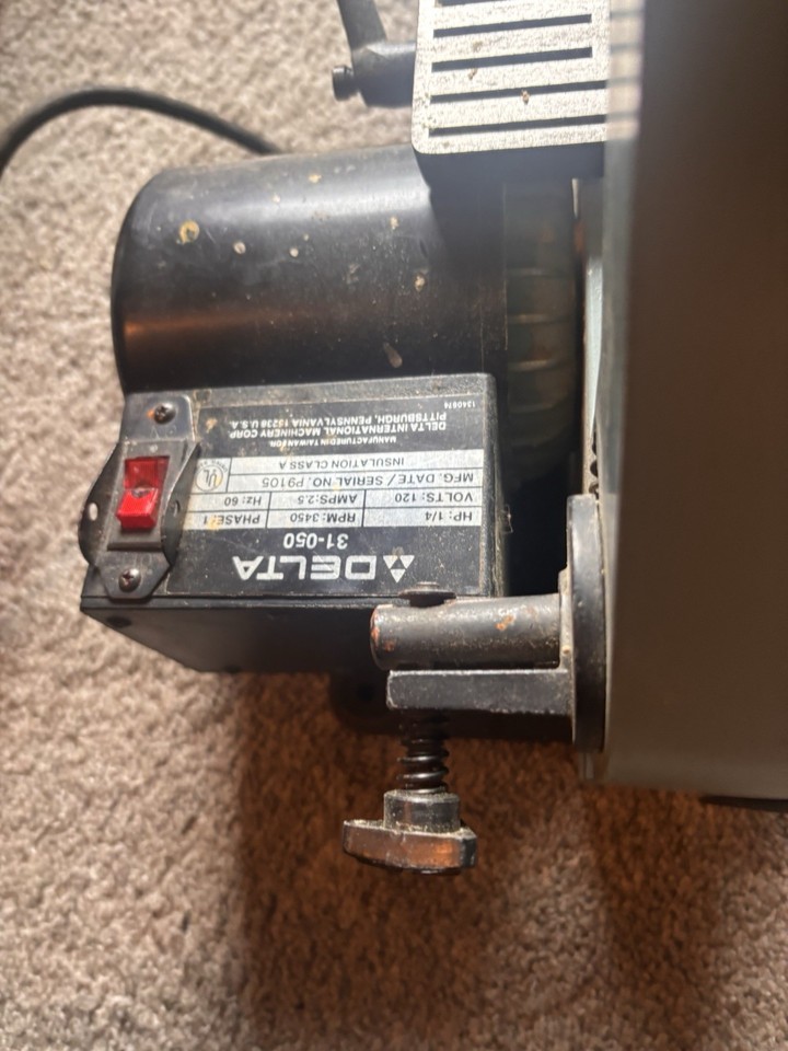 Delta 31-050 1” x 30" Bench Top Belt Sander 1/4 HP 3450 RPM Mini Sander ...