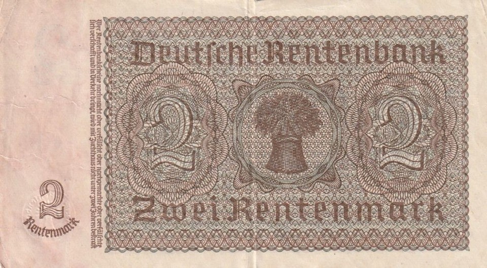 1937 GERMANY 1 RENTENMARK BANKNOTE | eBay Australia