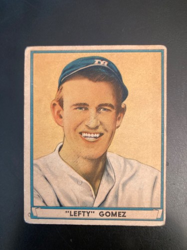 LEFTY GOMEZ 1941 PLAY BALL BASEBALL CARD—Flat & Square, Very Bright ...