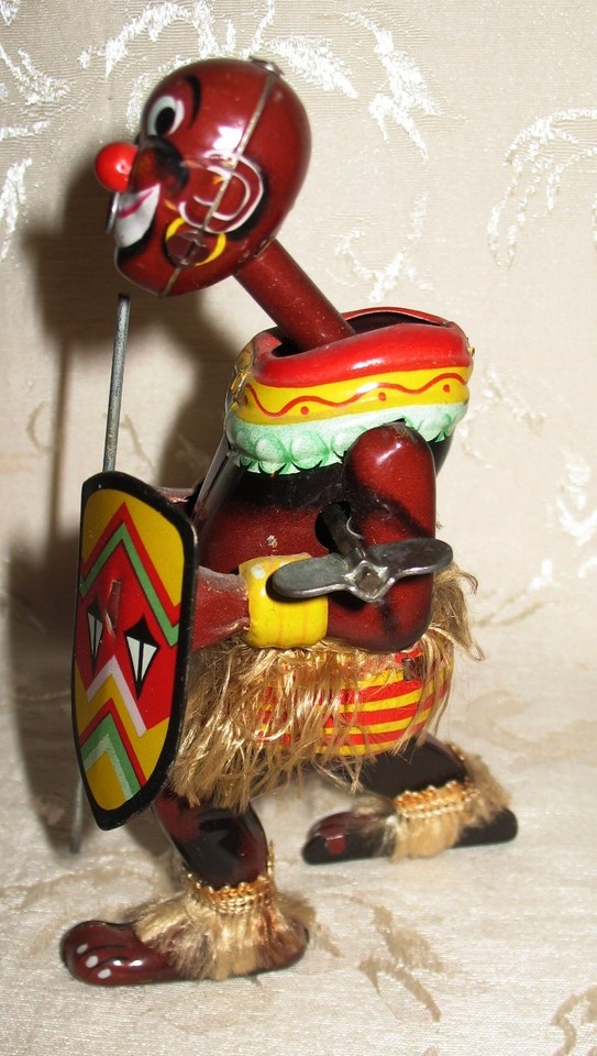 Vintage Rare Japanese Wind-up Tin Toy "Pango Pango African Dancer" | eBay