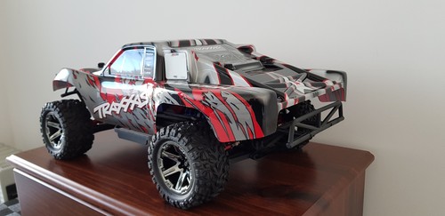 Traxxas Rustler 4x4 VXL Talon Extreme Tires &rxt Black Chrome Wheels 2. ...