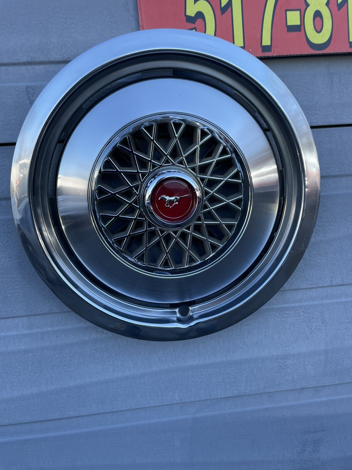 1974-78 Ford Mustang Original Stainless 13” Hubcaps Set 4 deluxe mesh ...