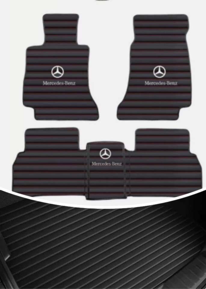 Black Mat For Mercedes Benz Car Floor Mats All Models Carpets Luxury ...
