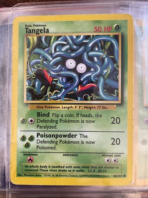 Pokémon TCG Tangela Base Set 66/102 Common 1995, 96, 98 | eBay