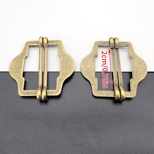 3PCS Metal Double Pin Buckle Elastic Adjustment Rectangle Buckle Vest ...