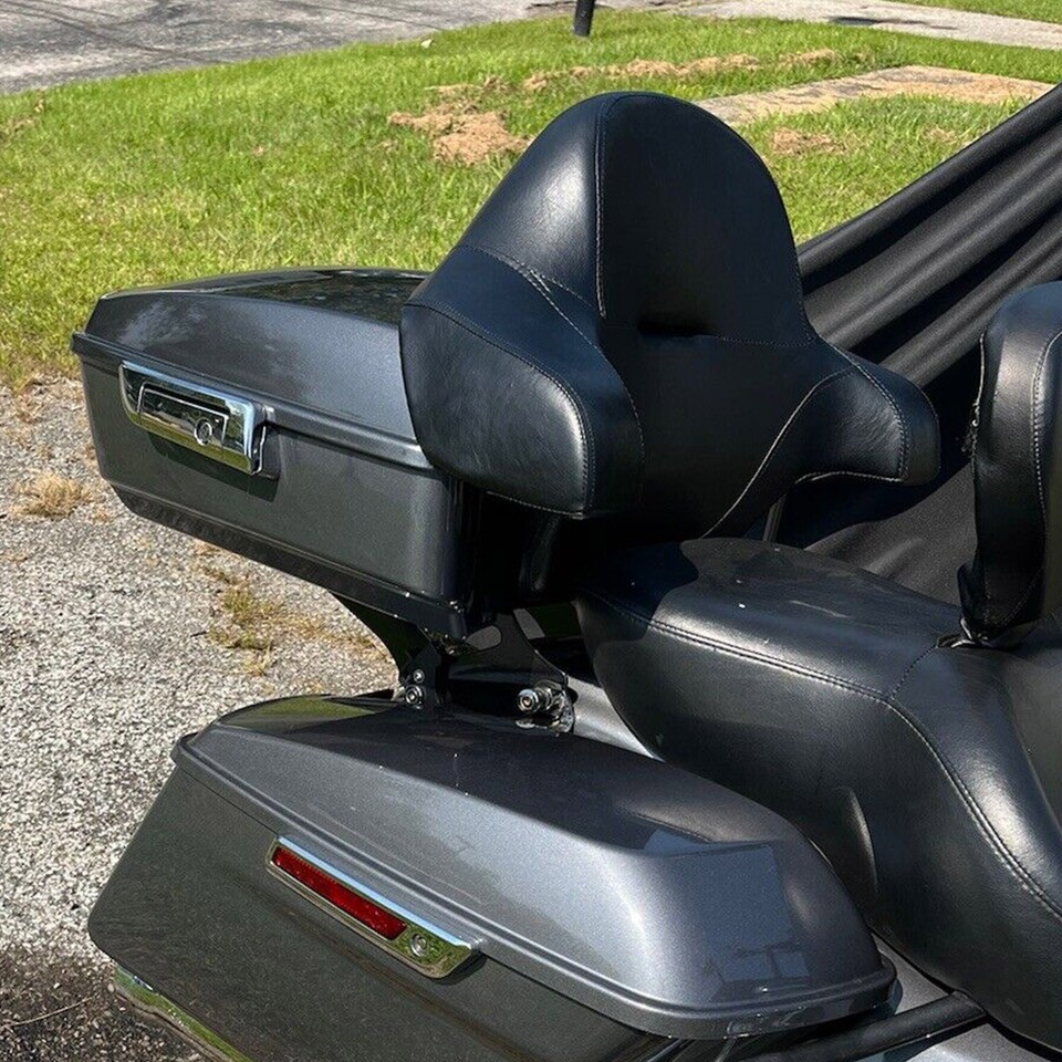 Smooth Wrap-around Chopped Pack Back Rest Backrest Pad For Harley ...