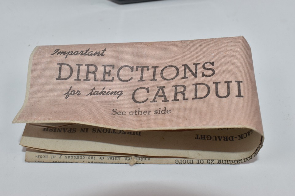 Vintage NOS McElrees Cardui Medicine Glass Bottle with Original Paper ...