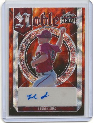 2023 LEAF METAL #N-LS1 LANDON SIMS BRONZE NOBEL AUTO RC #'D 2/8 | eBay