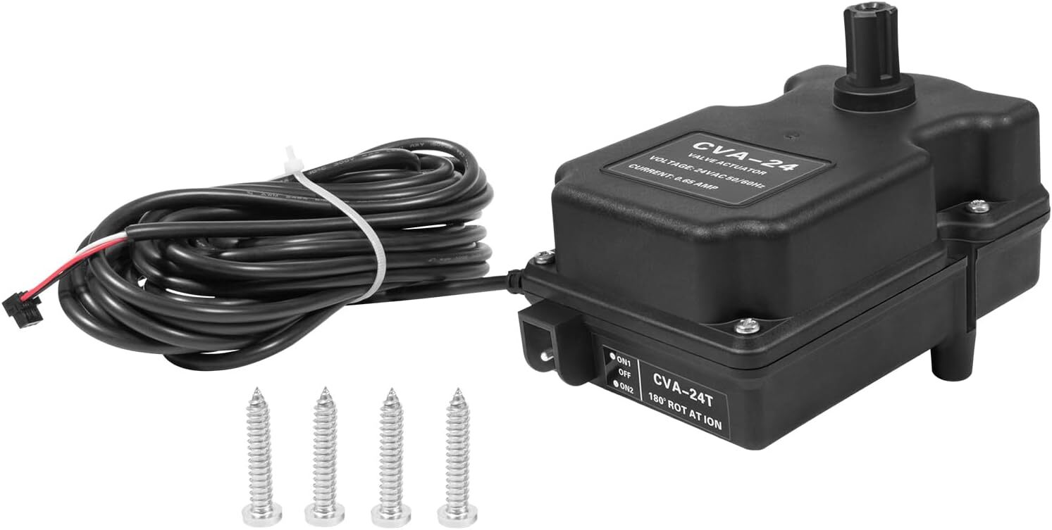 CVA-24T Valve Actuator 24 VAC 180 Degree 25 Ft Cable, 3 Port,for ...