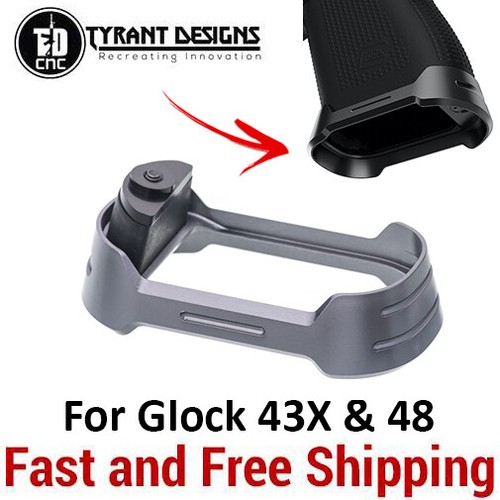 Tyrant Designs Grey Flared Aluminum Magwell for Glock 43X /48 - G43X ...