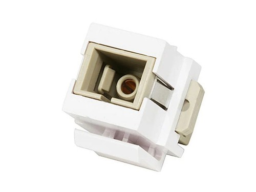 Modular SC Fiber Optic Keystone Jack Coupler - White For Fiber Optic ...