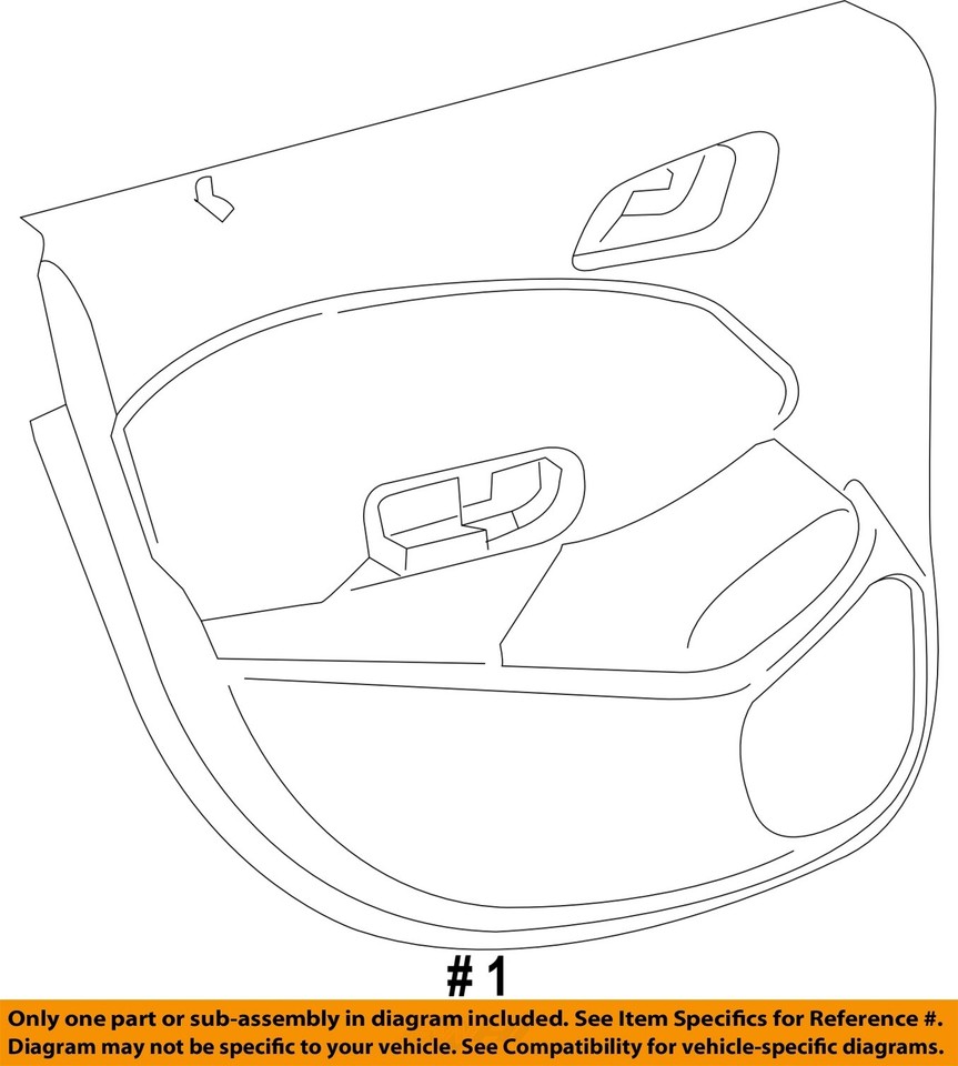 GM OEM 2019 Cruze Rear Door Interior Trim-Door Trim Panel 42656550 | eBay
