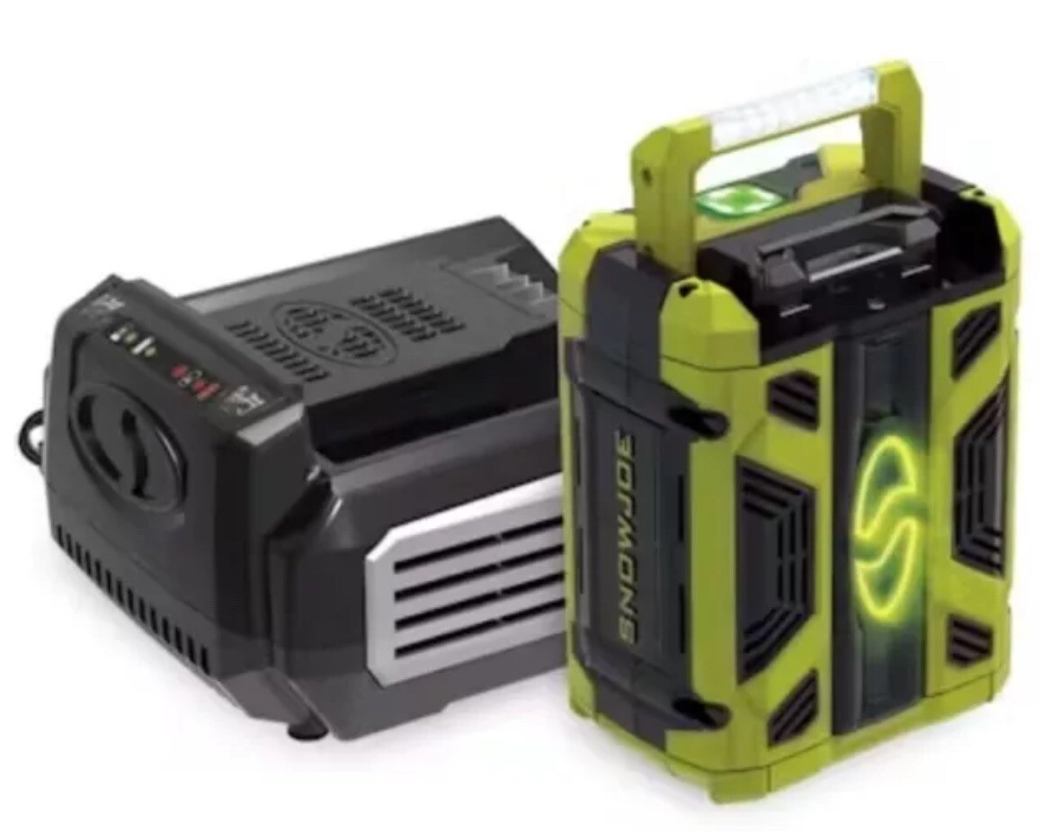 Snow Joe + Sun Joe 100v iONPRO Starter Combo Kit * 5.0ah Battery ...