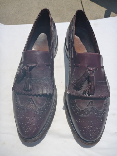 Allen Edmonds Arlington Burgundy Kiltie Dress Shoes 11.5 D Good Cond | eBay