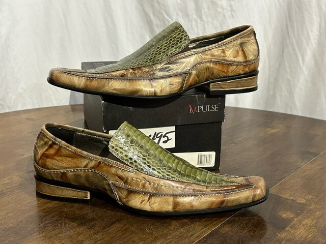 Vintage Impulse Mens Genuine Snake Skin Shoes Size US… - Gem