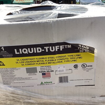 1 box of LIQUID TUFF CONDUIT - 1” 100FT. 6204-30-00 GRAY,type LFMC | eBay