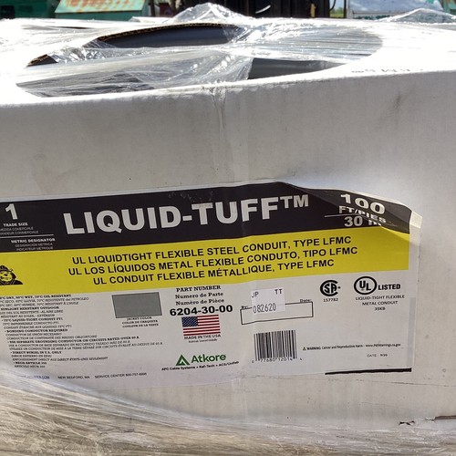 1 box of LIQUID TUFF CONDUIT - 1” 100FT. 6204-30-00 GRAY,type LFMC | eBay