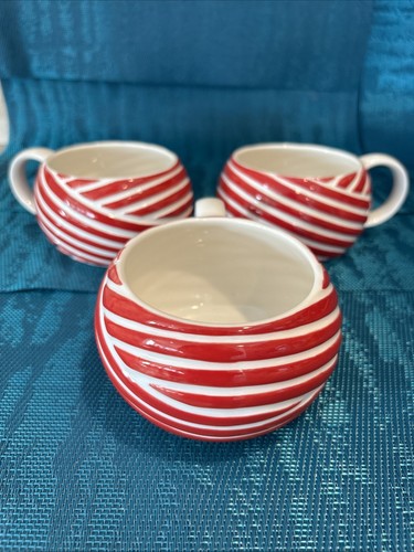 Starbucks Peppermint Twist Stripe Candy Cane Coffee Mug 12 oz Red White ...