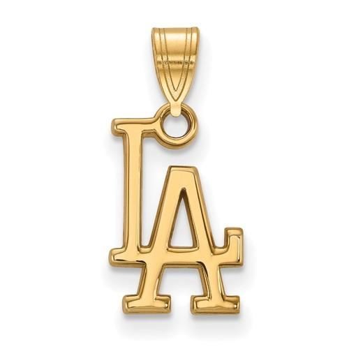 10k Gold Los Angeles Dodgers Letters L-A Small Pendant | eBay