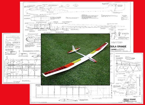 Airtronics Model Airplane Plans (RC): Aquila Grande 185" Sailplane by ...