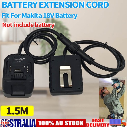 Battery Extension Cord 1.5M Mounting Bracket Tool Adapter For Makita ...