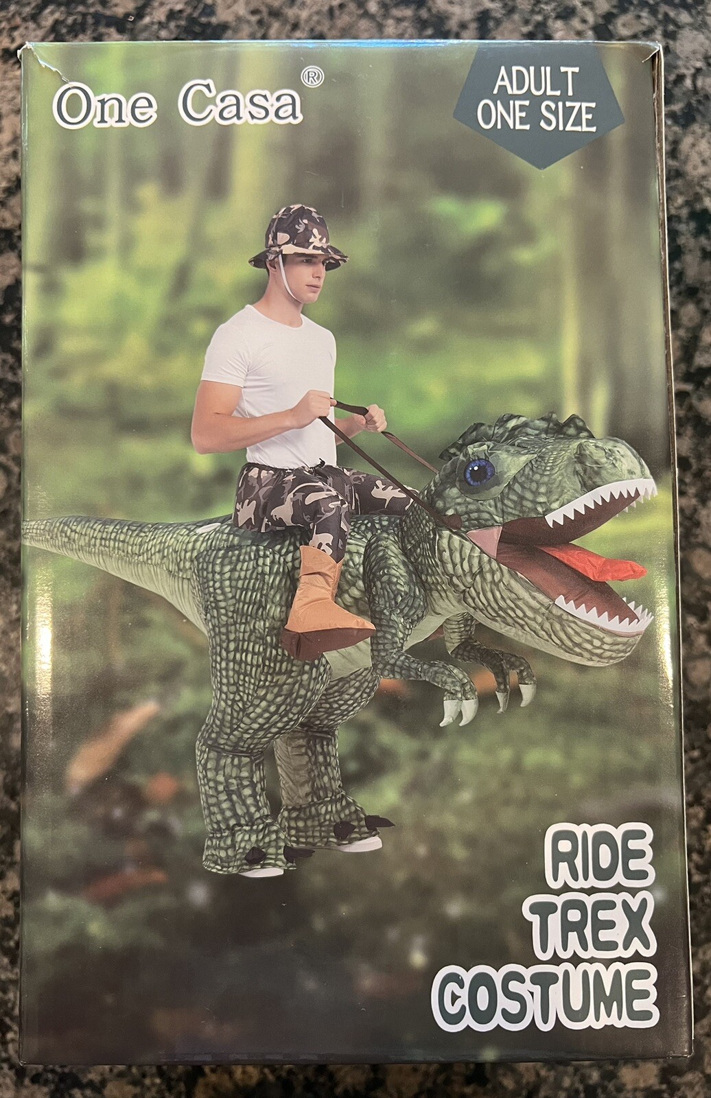 One Casa T-Rex Rider Inflatable Costume - Adult One S… - Gem