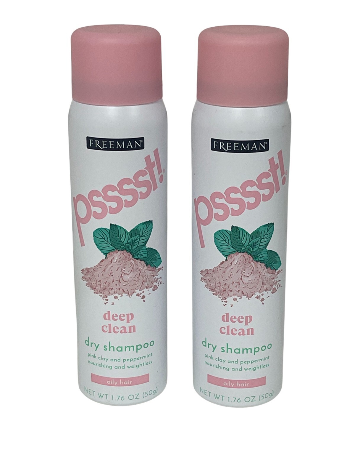 2 Pack Freeman Psssst! Deep Clean Dry Shampoo For Oily Hair TRAVEL SIZE ...