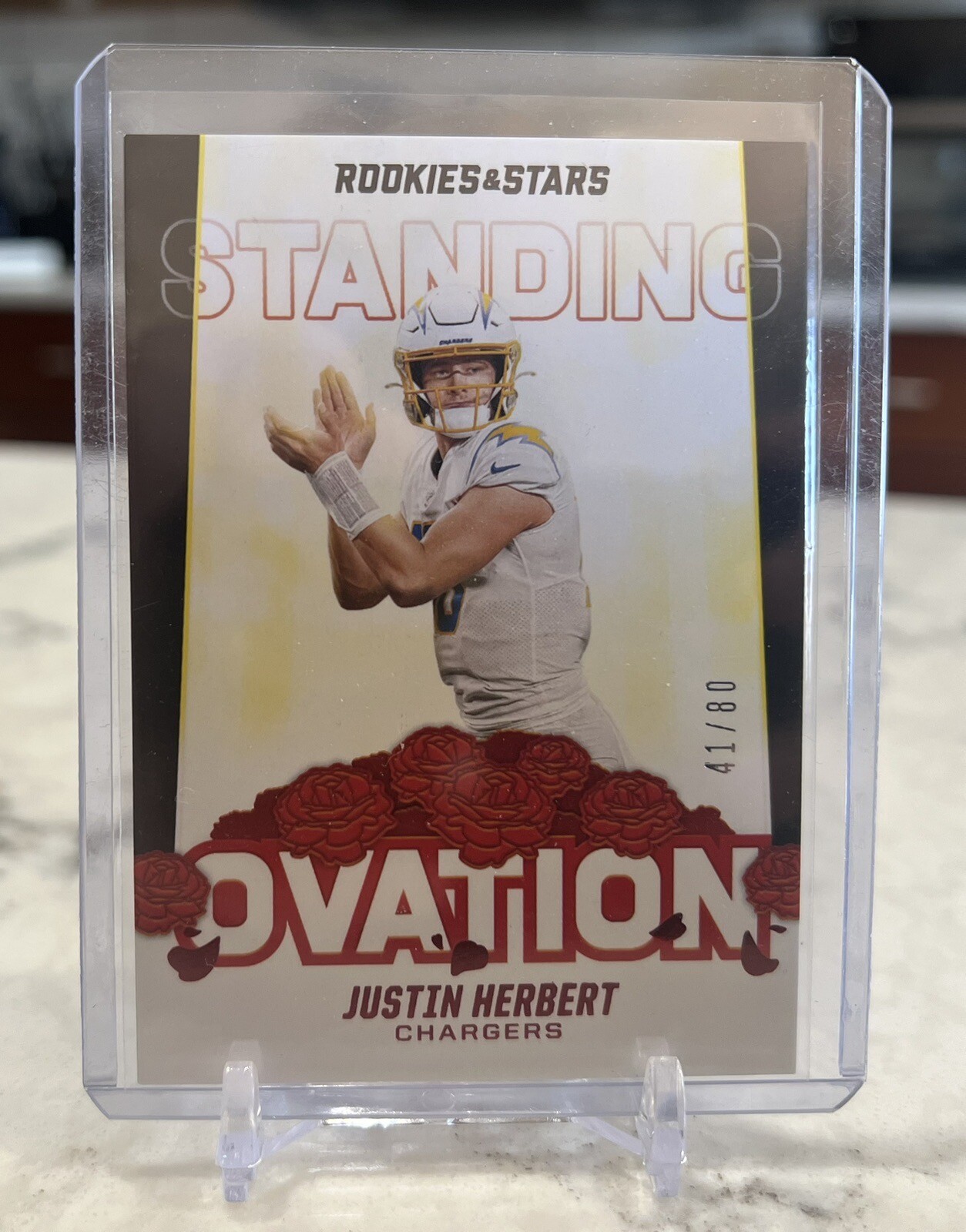 2021 Rookie & Stars Justin Herbert Standing Ovation 41/80 - Chargers ...