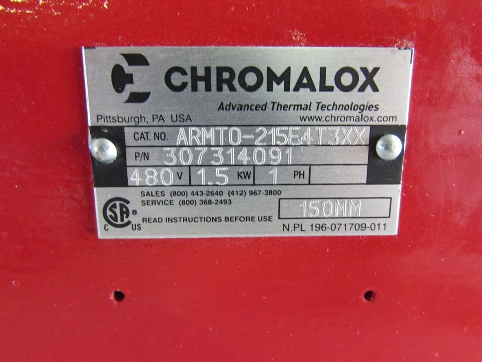 CHROMOLOX ARMTO-215E4T3XX 480V 1PH 1.5KW 1.5"NPT IMMERSION HEATER NEW ...