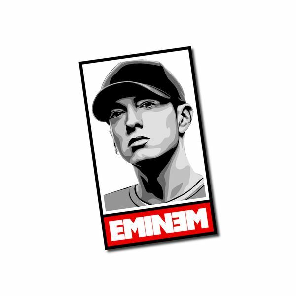 Eminem Sticker / Decal - Obey Slim Shady Records Marshall CD Album ...
