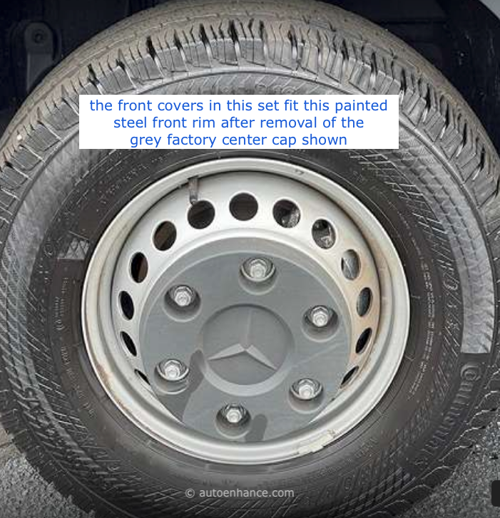 16" Mercedes Sprinter Wheel Simulator Hubcap Covers Stainless Steel Rim ...
