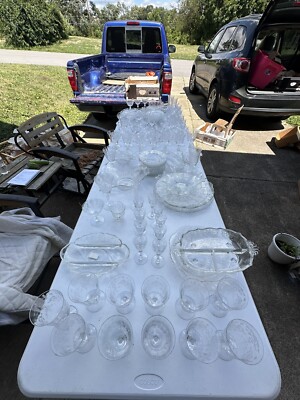 155 piece vintage Cambridge Crystal Glassware Set | eBay
