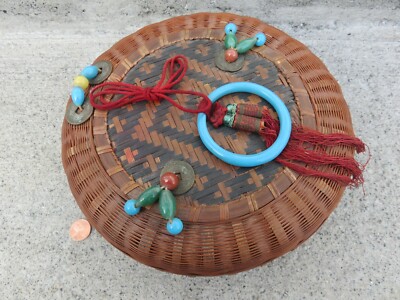Baskets - Antique Chinese Sewing Basket