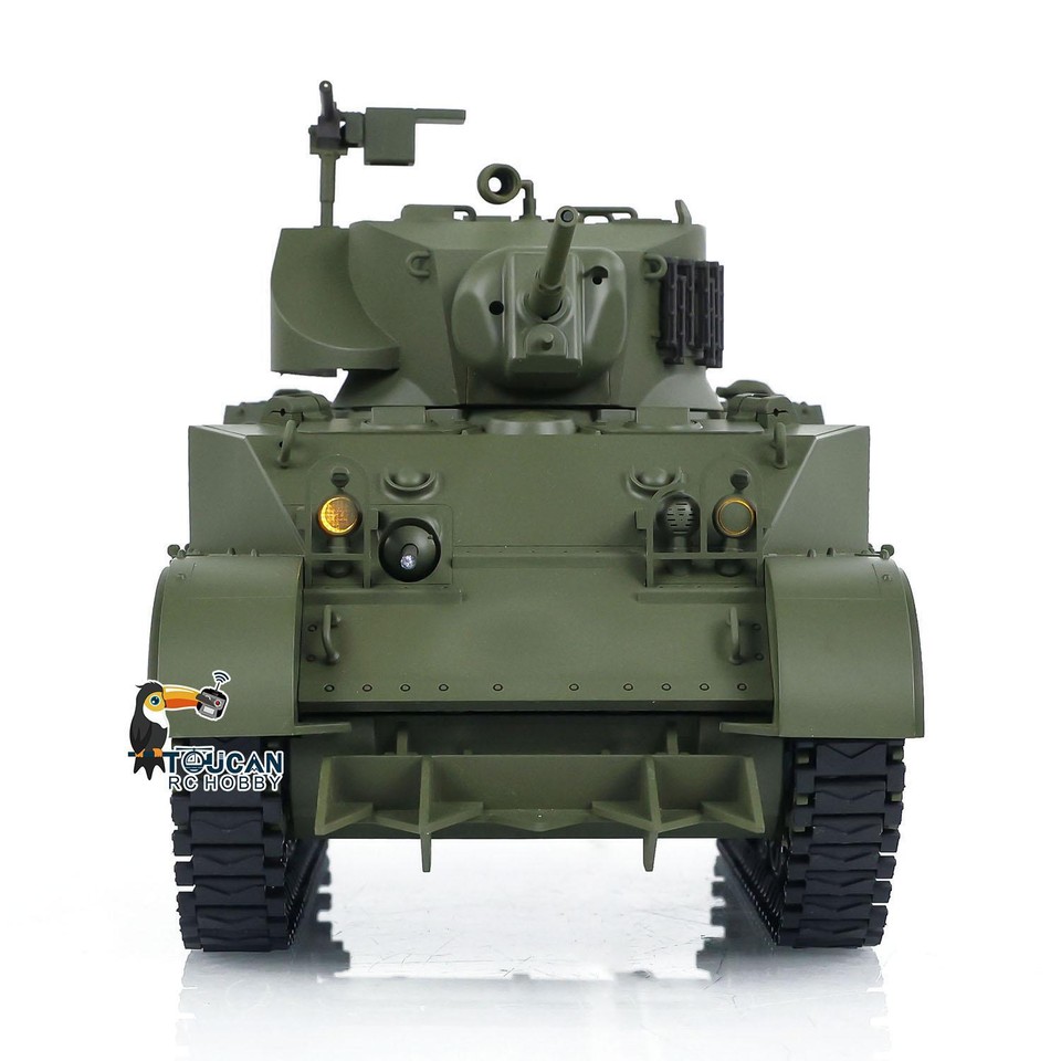 1/16 M5A1 Stuart VI RC Tank RTR Model 360°Rotate Turret Sound Light ...