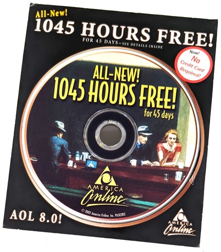 EDWARD HOPPER "Nighthawks" - America Online Collectible Disc, Vintage ...