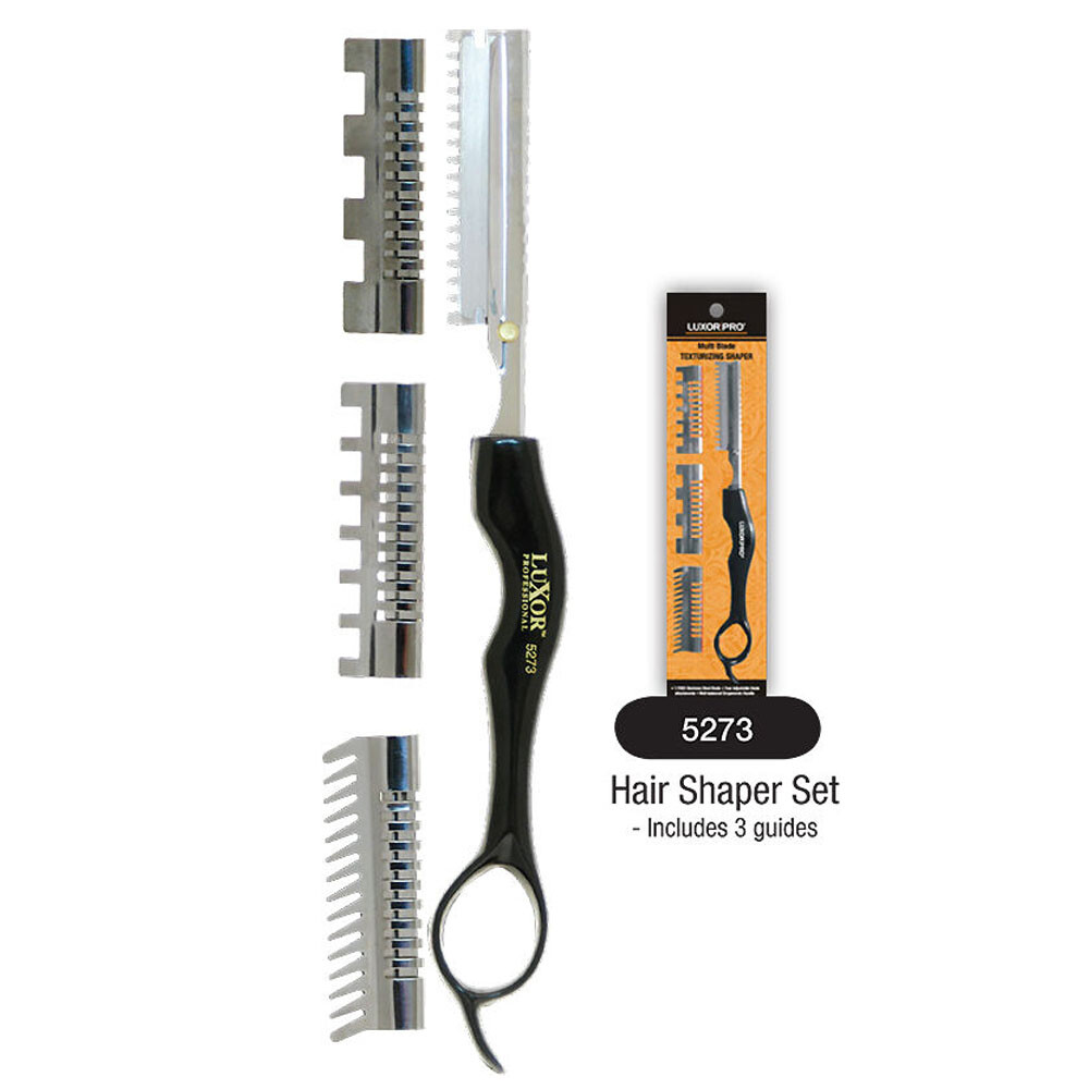 LUXOR PROFESSIONAL HAIR SHAPER SET STAINLESS STEEL RAZORS SHAVE TRIM ...