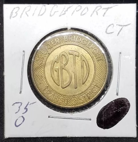Greater Bridgeport Transit District Transit Token ♧ Bridgeport CT ...