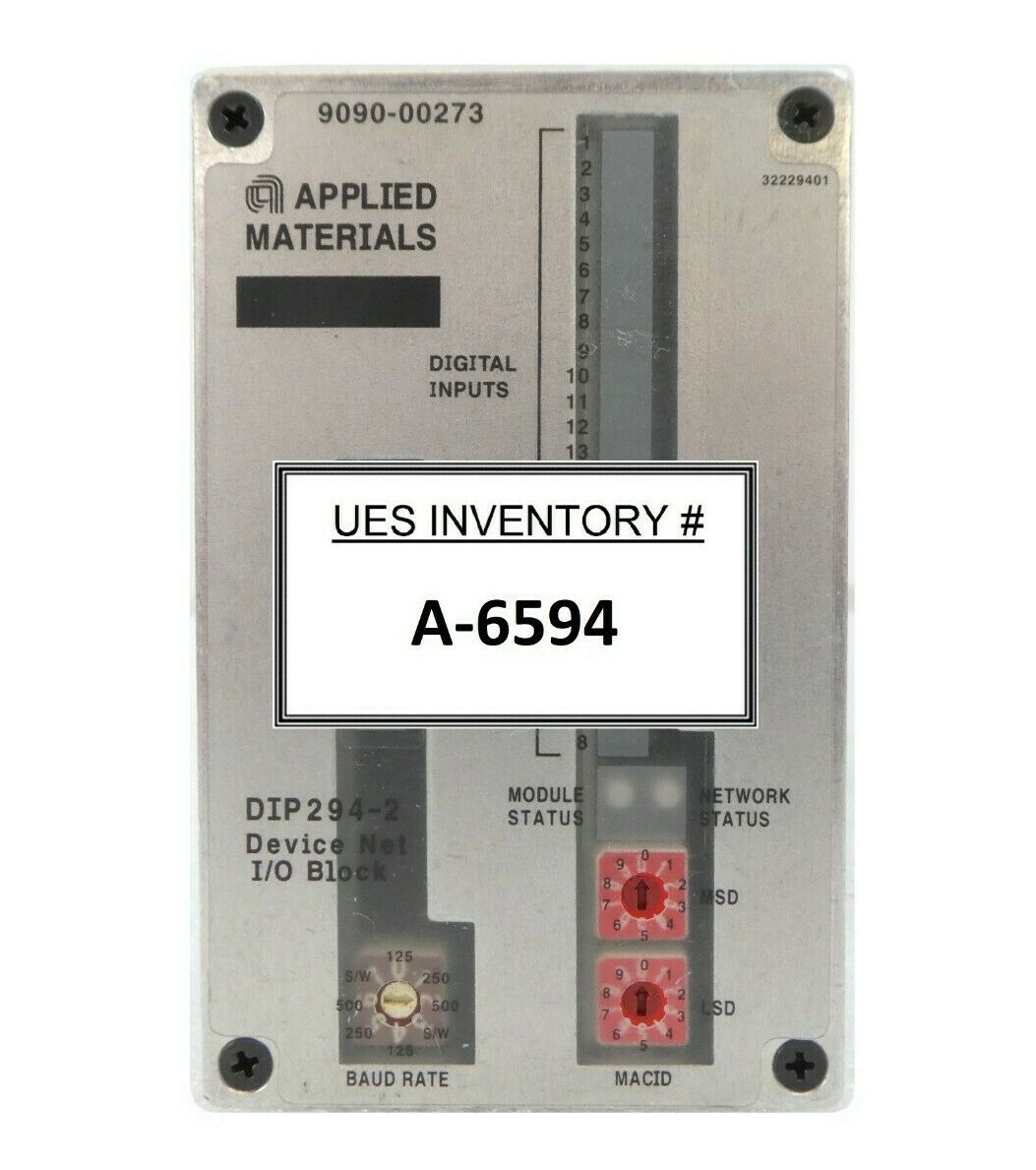 AMAT Applied Materials 9090-00273 DeviceNet I/O Block DIP294-2 Working ...