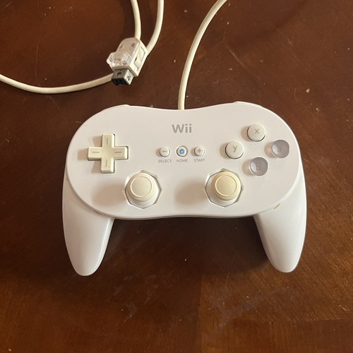 Official Nintendo Wii Pro Controller Classic White RVL-005(-02) OEM ...