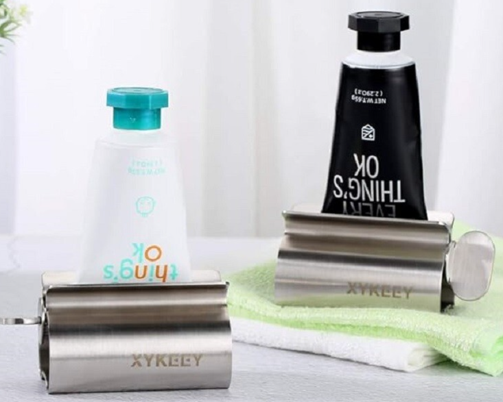 Toothpaste Squeezer ~ 2 Pack ~ Heavy Duty Stainless Steel Toothpaste ...