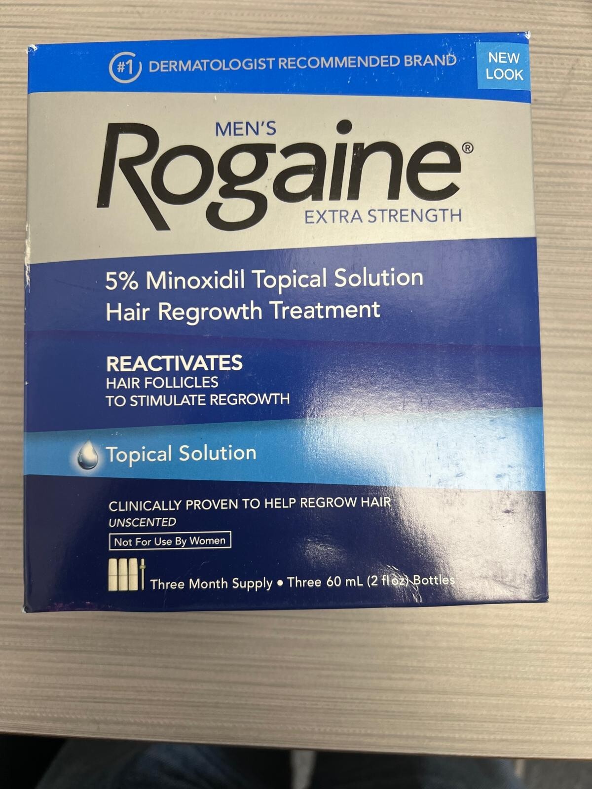 Men's Rogaine Extra Strength 3 Month Supply Hair Regrowth Treatment ...